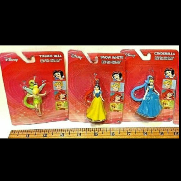 Disney | Toys | Disney Princess Figural Bag Clips Lot Of 3 Cinderella ...